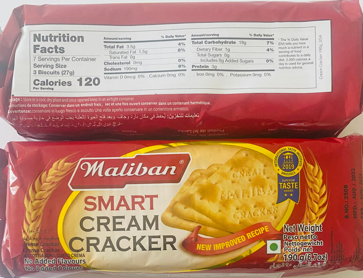 Maliban Smart Cream Cracker -190g – MarsD Lanka