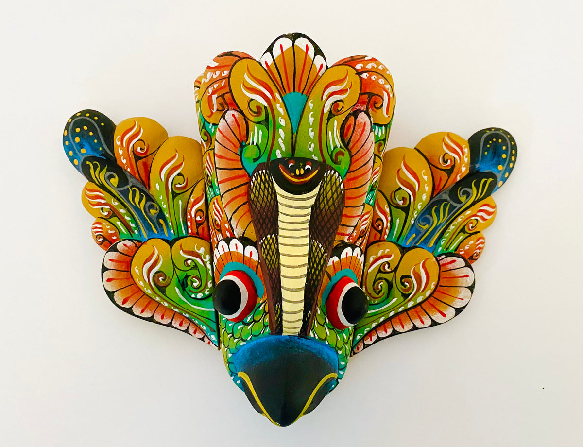 Sri Lankan Traditional Wall Decorations (Wooden Mask)-(Gurulu Raksha)H ...