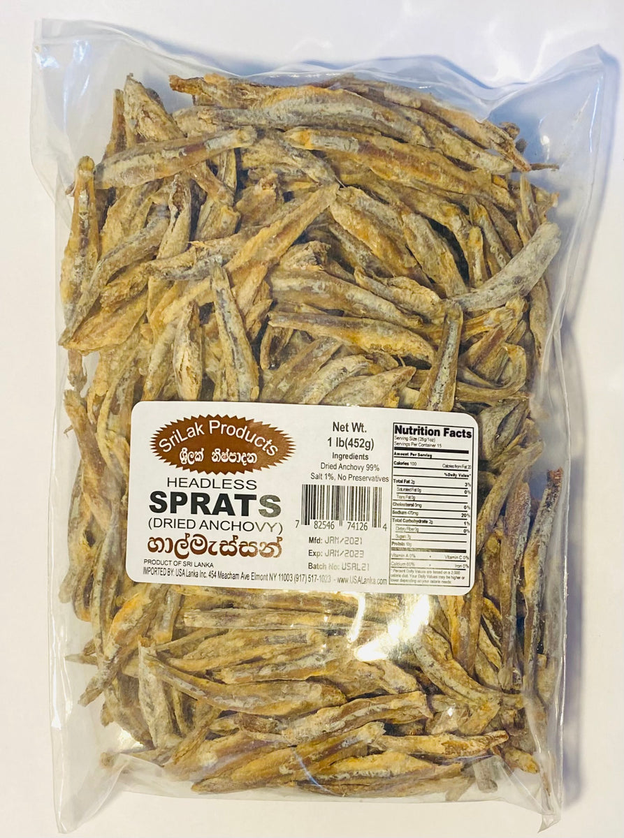 SriLak Headless Sprats(Dried Anchovy) - 1LB – MarsD Lanka
